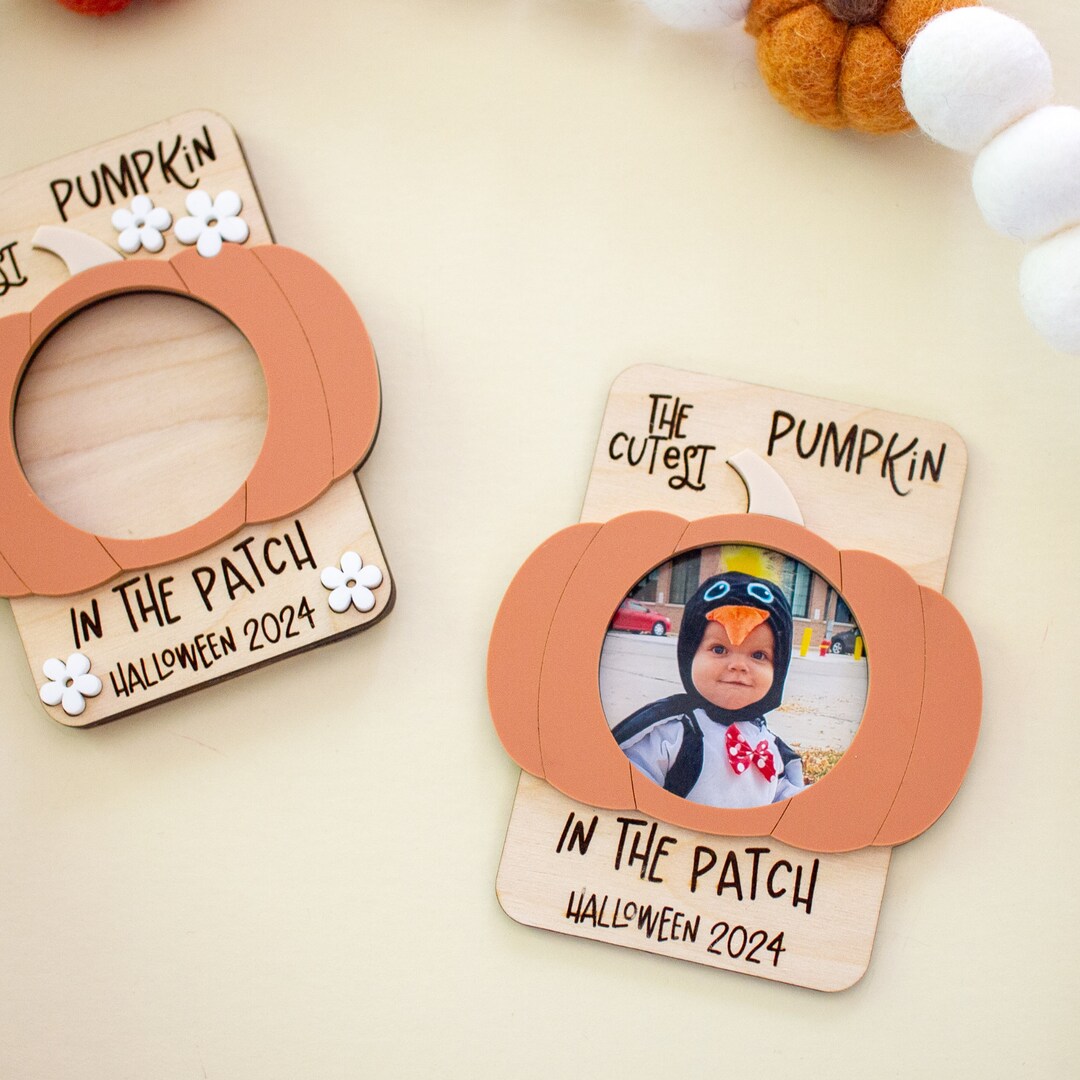 Halloween Photo Frame: 'cutest Pumpkin' Keepsake - Halloween 2025 ...