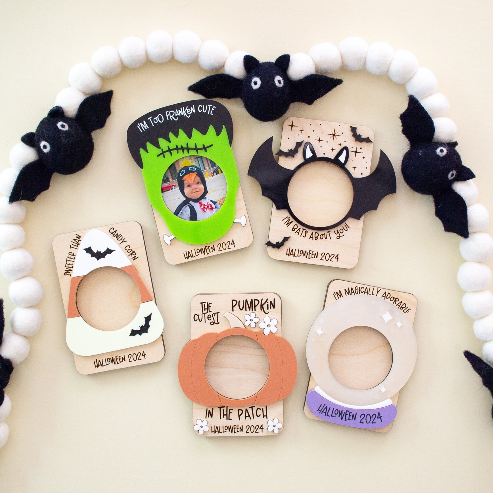 Frankenstein Halloween Picture Frame: Personalized Baby's First ...