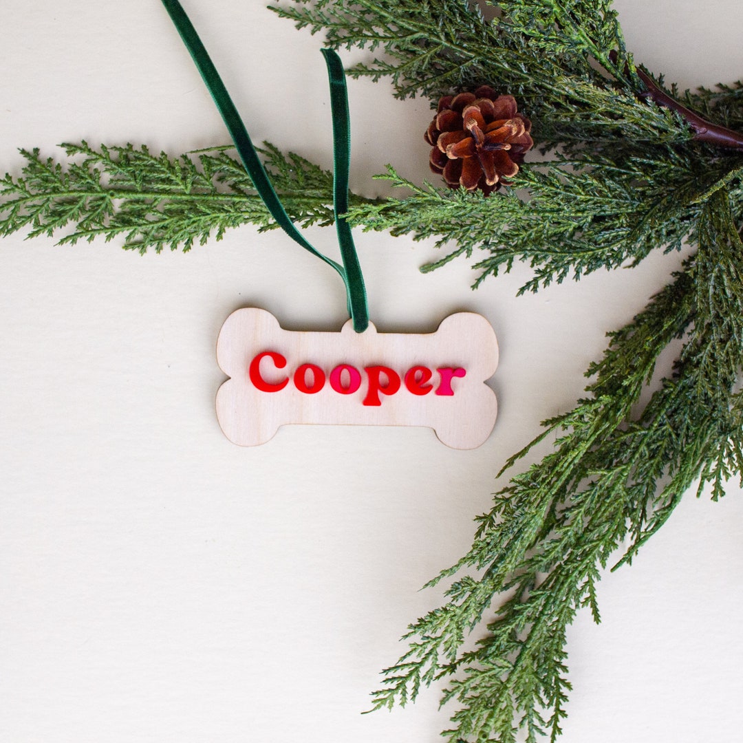 Dog Bone Ornament | Pet Holiday Ornament | New Pet Gift | Pet Adoption ...