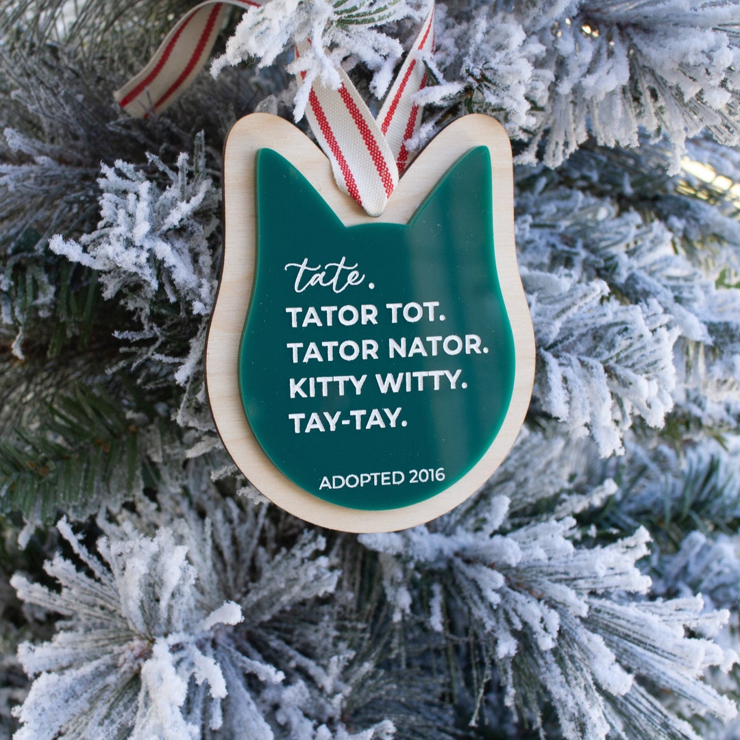 Personalized Cat Nickname Ornament: Custom Pet Keepsake | Cat Holiday ...