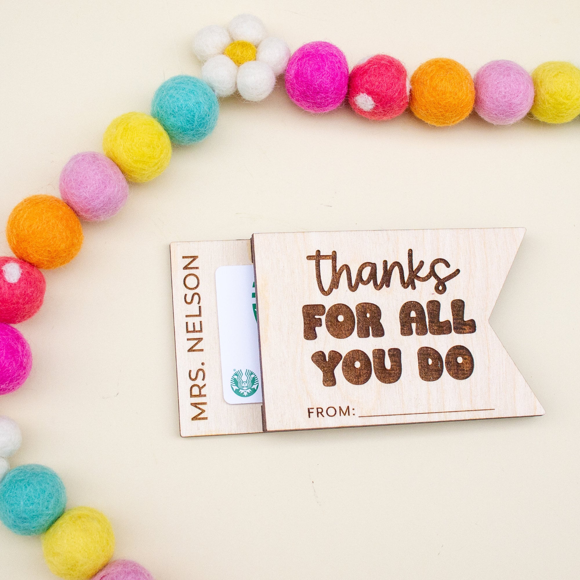 Customizable Best Teacher Gift Card Holder | Teacher Appreciation Gift ...