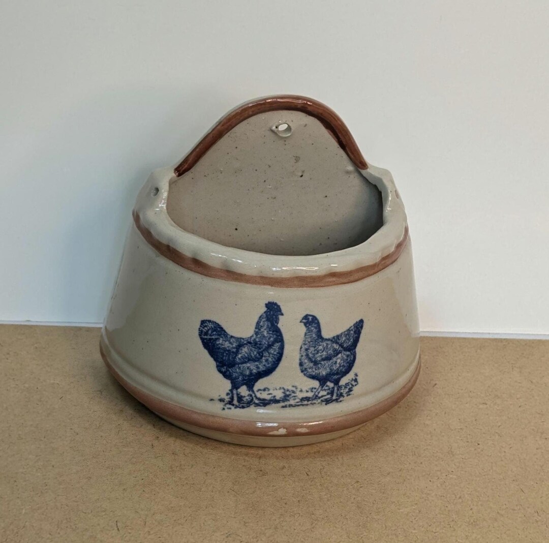 Vintage Salt Box With Hen and Rooster 70’s - Etsy