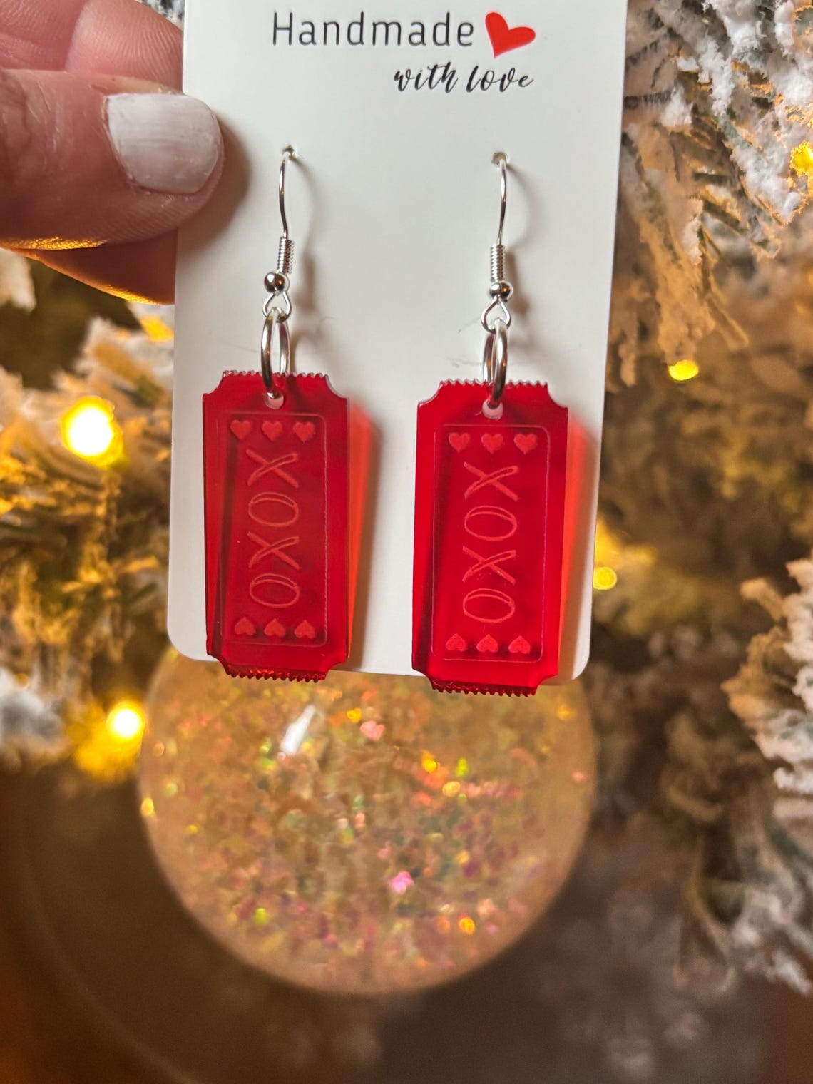 Kissing Booth Earrings, Kissing Booth Tickets, Valentine Earrings ...