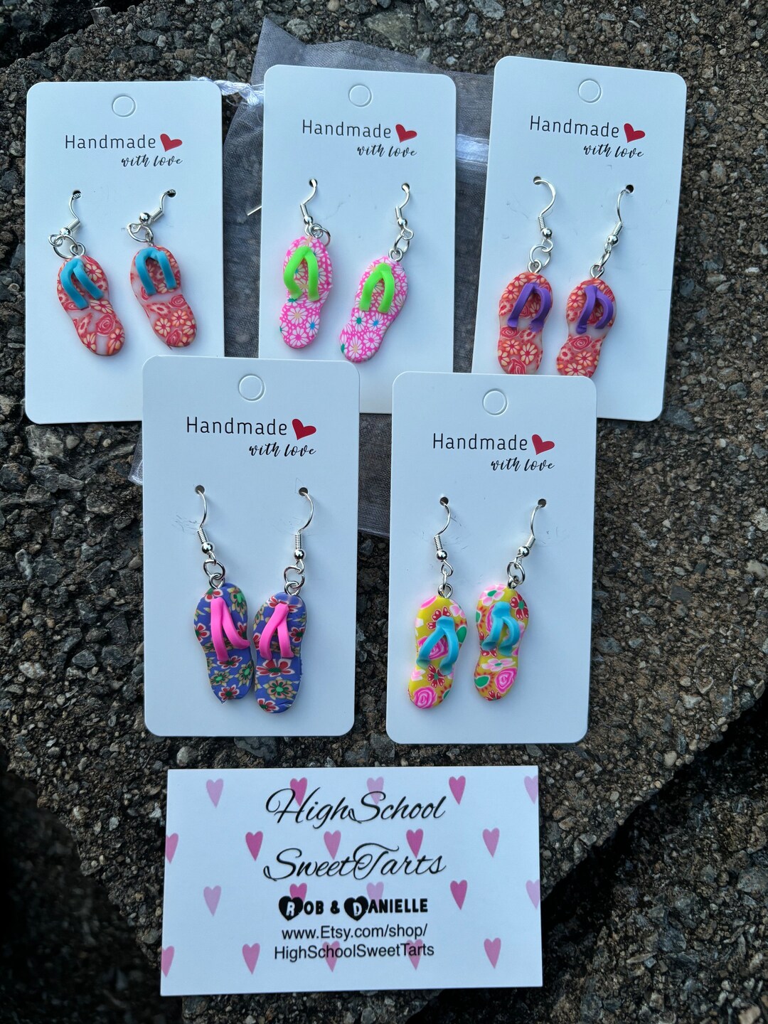 Flip Flop Dangle Earrings, Flip Flop Earrings, Flip Flop Drop Earrings ...