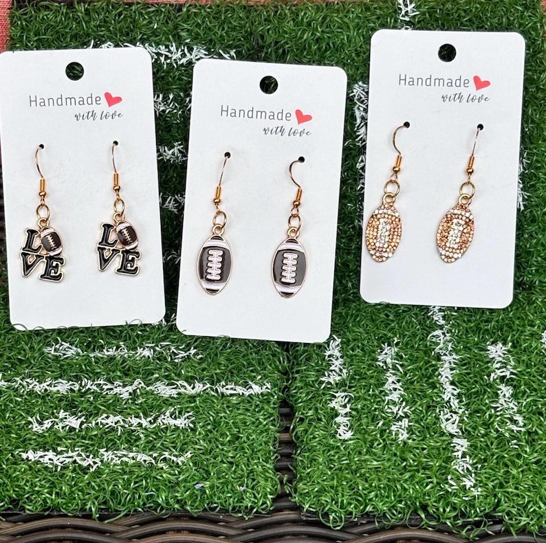 Football Earrings, Football Lover, Football Mom, Football Sister ...