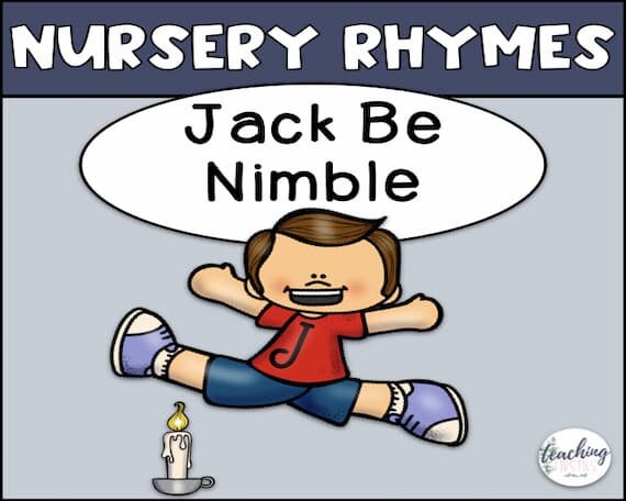 Jack Be Nimble Nursery Rhyme Coloring Pages