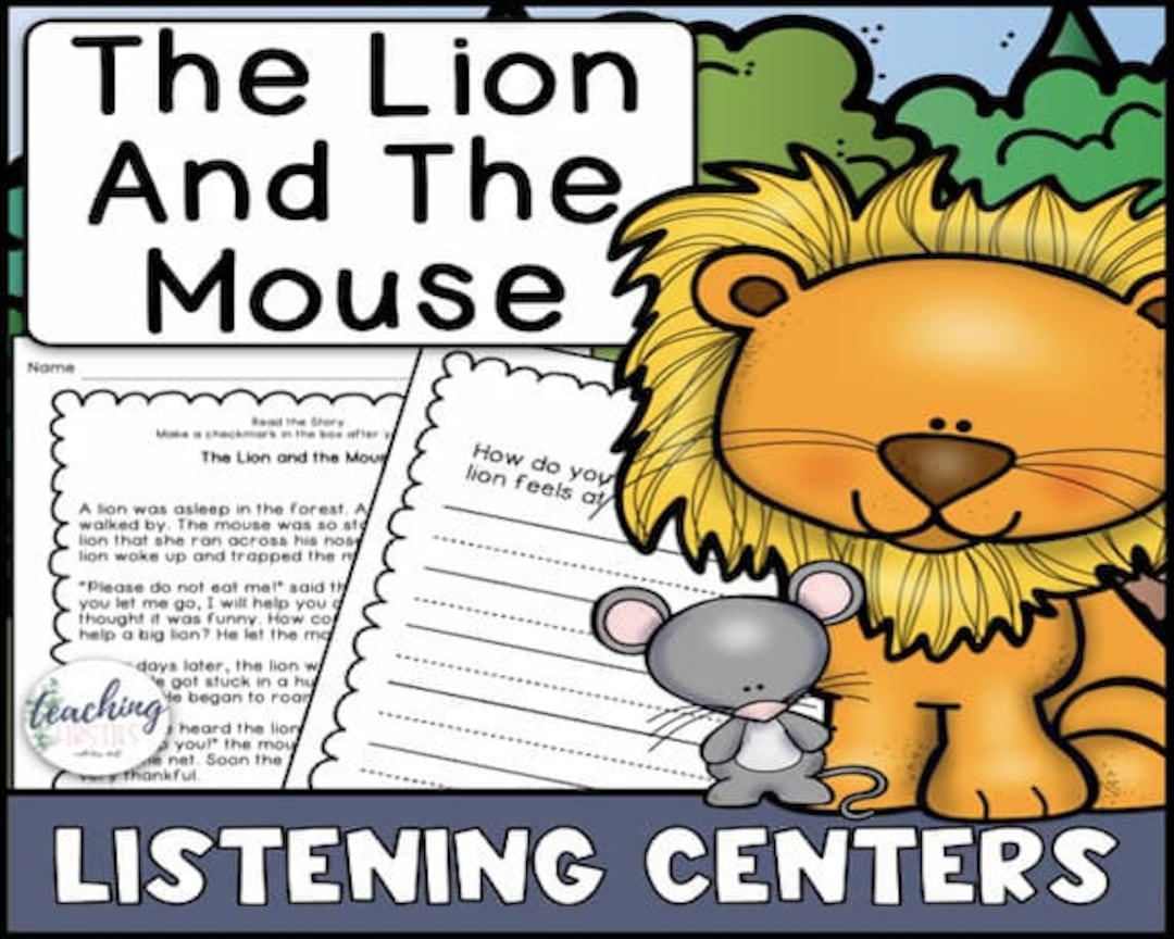 The Lion and the Mouse Story for Your Aesop's Fables Listening Center ...