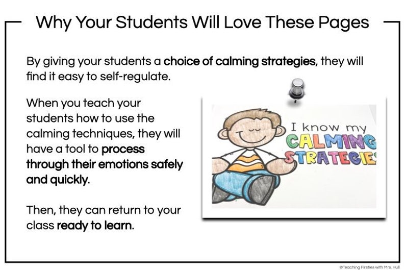 Calming Strategy Coloring Pages - Etsy