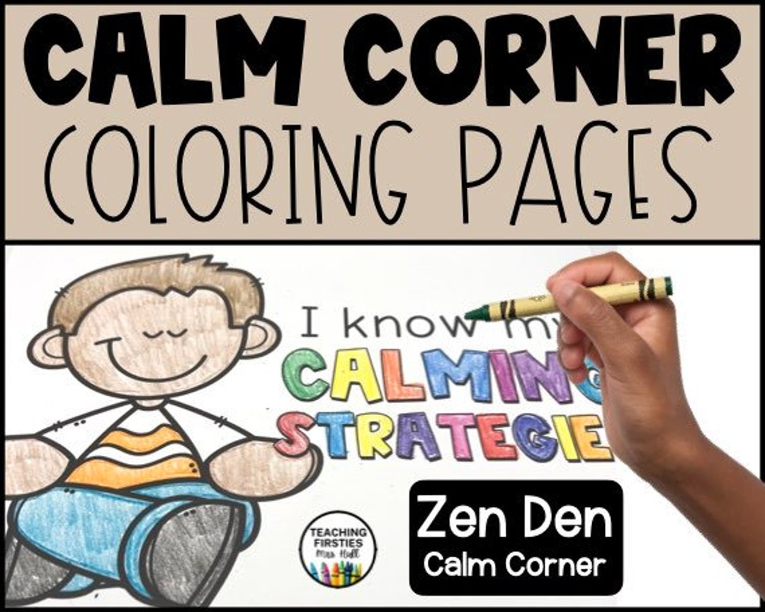 Calming Strategy Coloring Pages - Etsy