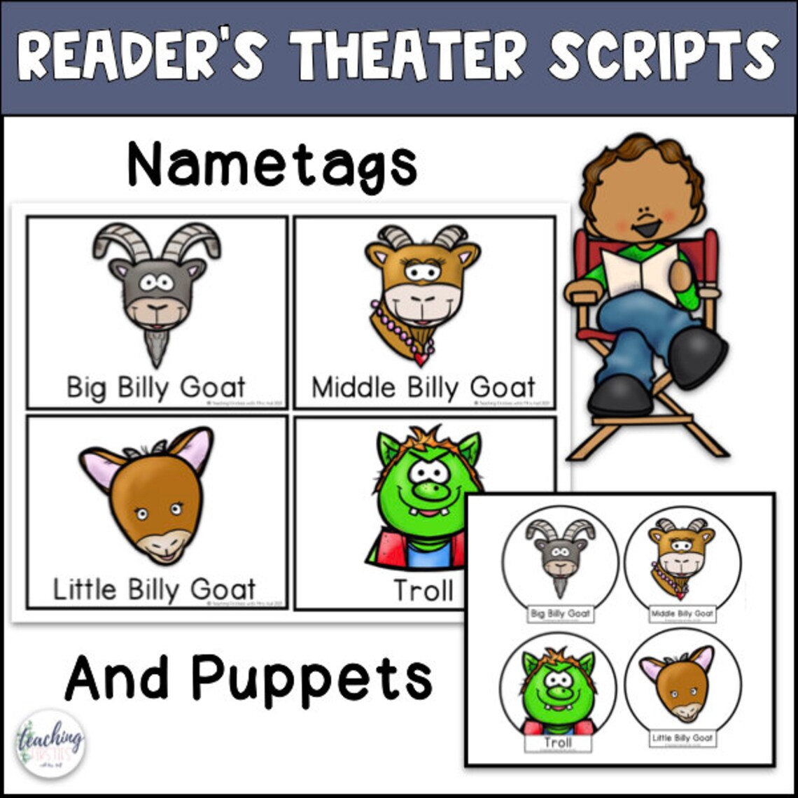 Three Billy Goats Gruff Readers Theater Scripts - Etsy
