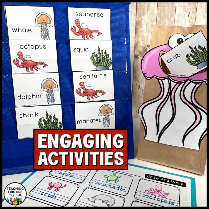 Ocean Animals Writing Activities - Etsy