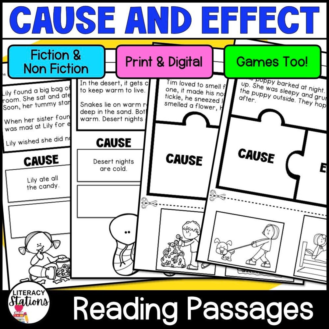 Reading Passages for the Cause and Effect Reading Strategy - Etsy