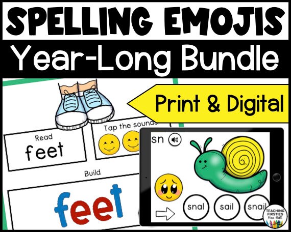Spelling Emojis Phoneme Segmentation Year Long Bundle - Etsy