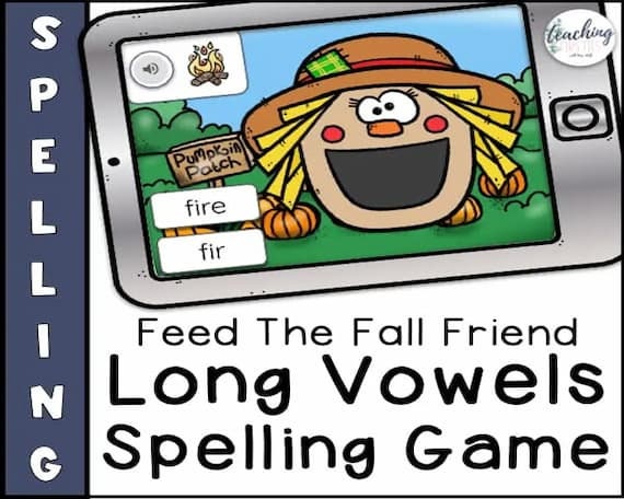 Fall Spelling Games for Long Vowel Silent E Words - Digital & Printable ...