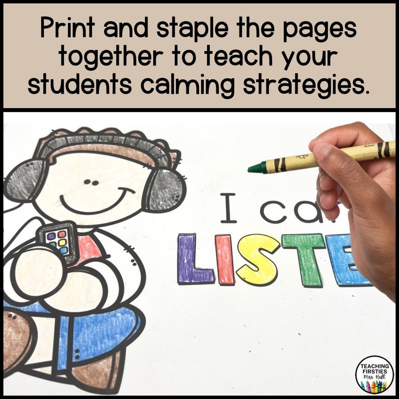 Calming Strategy Coloring Pages - Etsy