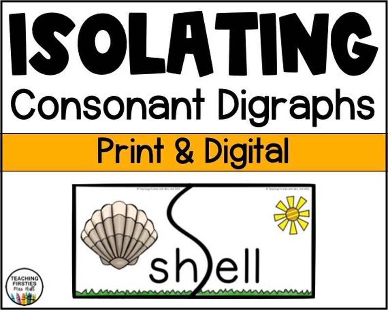 Phoneme Isolation Activities for Initial Consonant Digraphs - Etsy