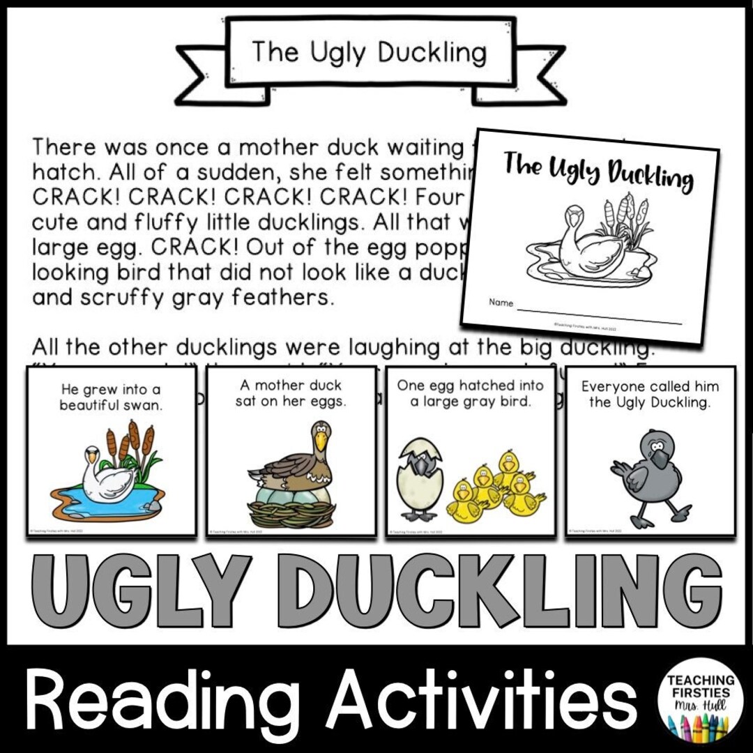 Reading Activities for the Ugly Duckling - Etsy