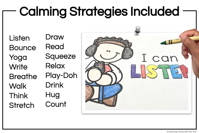 Calming Strategy Coloring Pages - Etsy