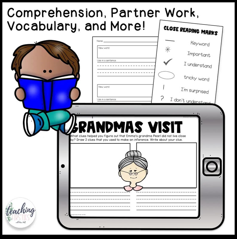 First Grade Close Reading for November - NO PREP! - Etsy