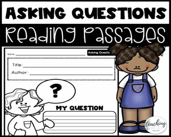 Asking Questions Reading Passages Graphic Organizers - Etsy