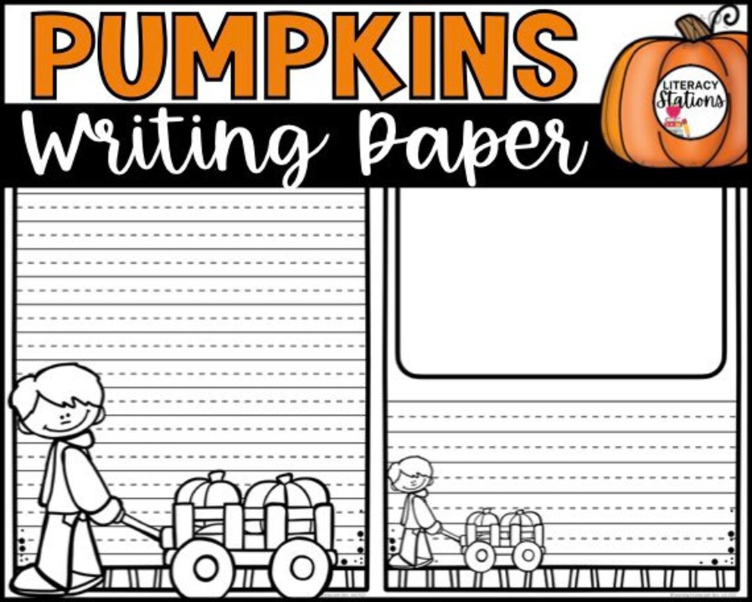Pumpkin Writing Paper - Etsy