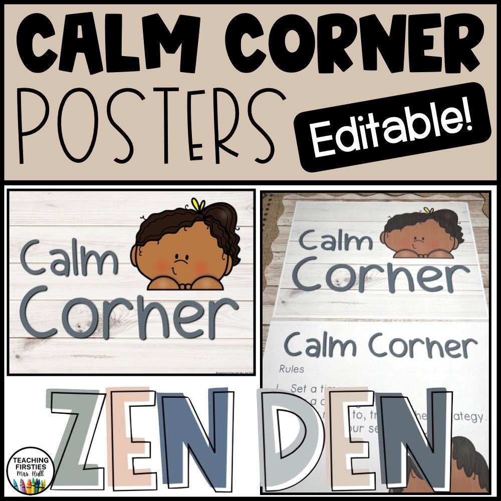 Zen Den and Calming Corner BUNDLE for Calming Strategies & Identifying ...