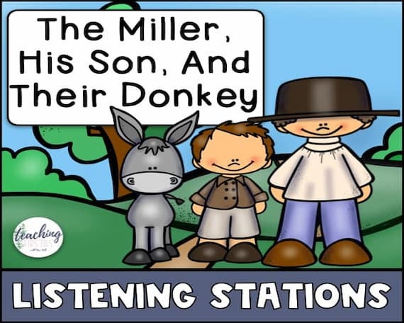 The Miller His Son and Their Donkey for Your Aesop's - Etsy