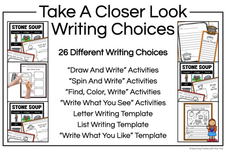 Stone Soup Story Writing Activities - Etsy