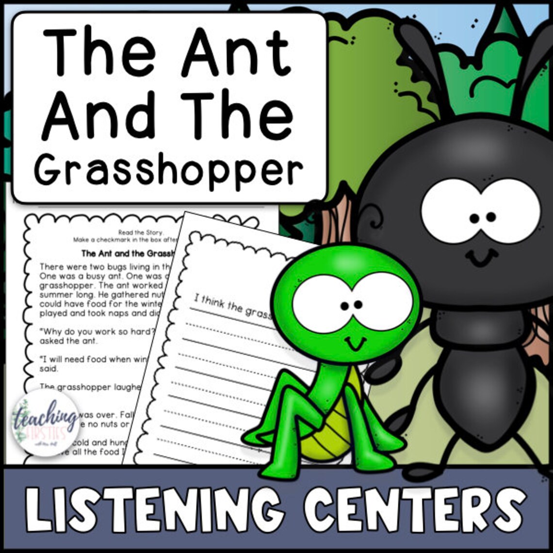 The Ant and Grasshopper Story for Your Aesop's Fables - Etsy
