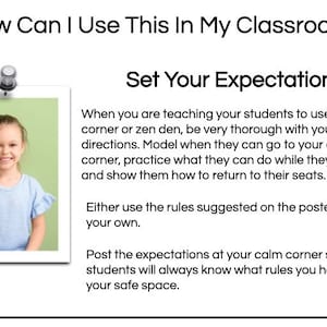 Editable Calm Corner Expectation Posters for Your Zen Den or Calming ...