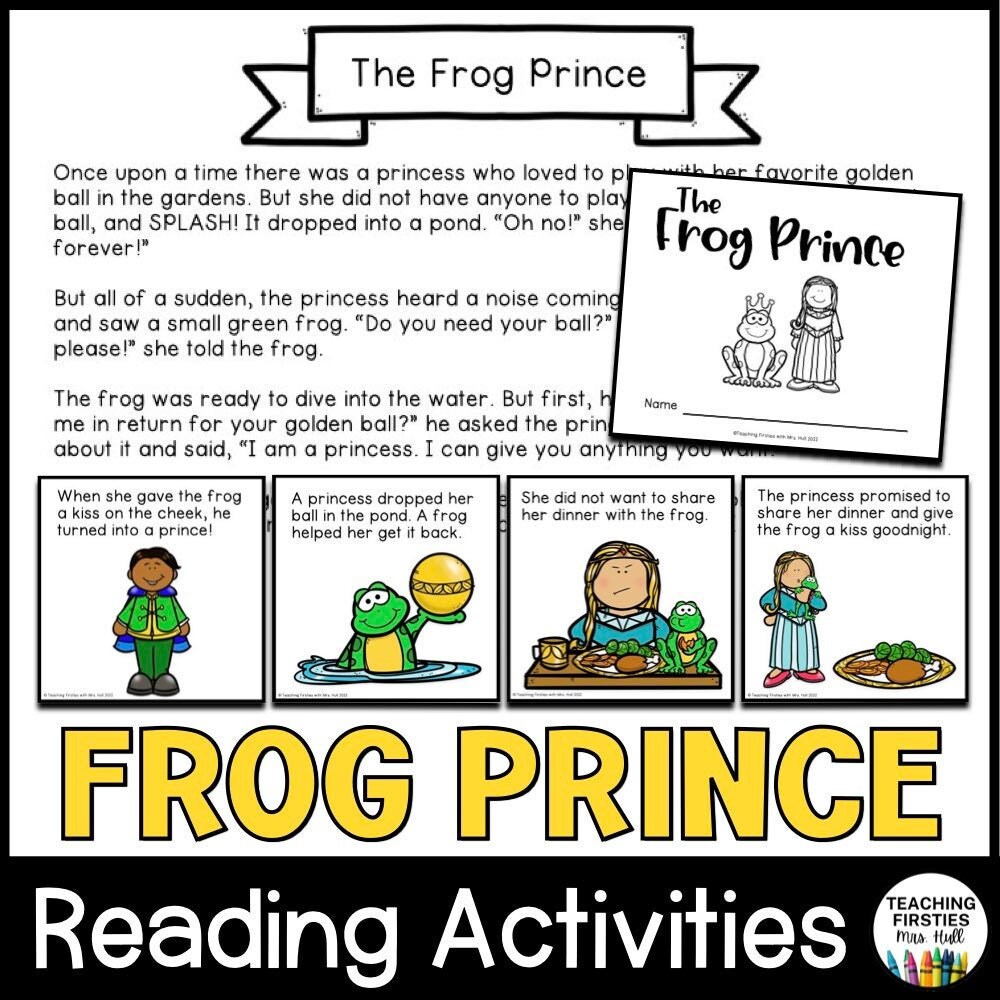 Reading Activities for the Frog Prince Story - Etsy