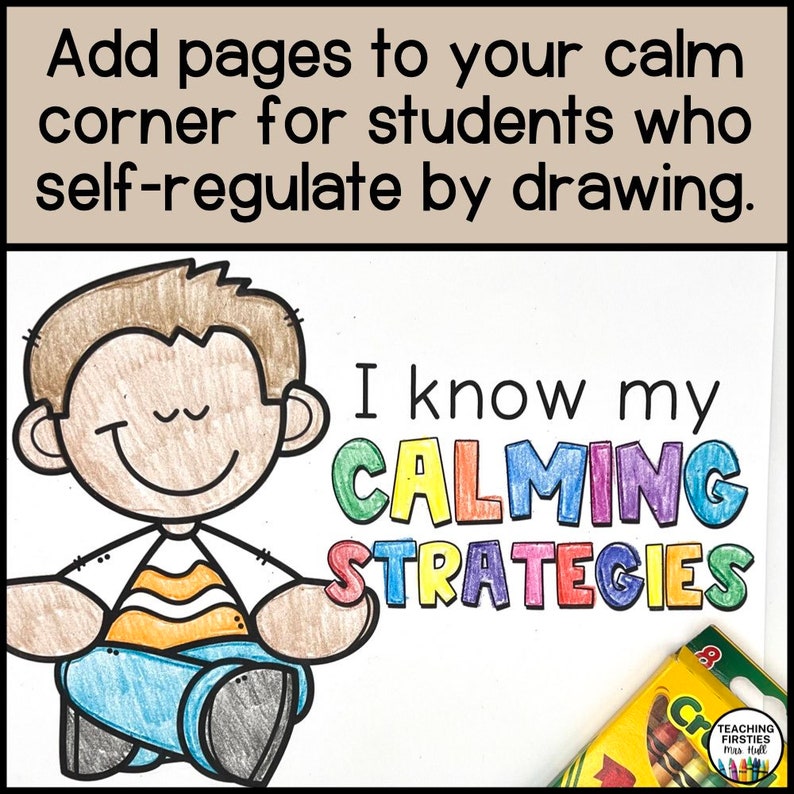 Calming Strategy Coloring Pages - Etsy