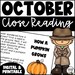 First Grade Close Reading for October NO PREP - Etsy