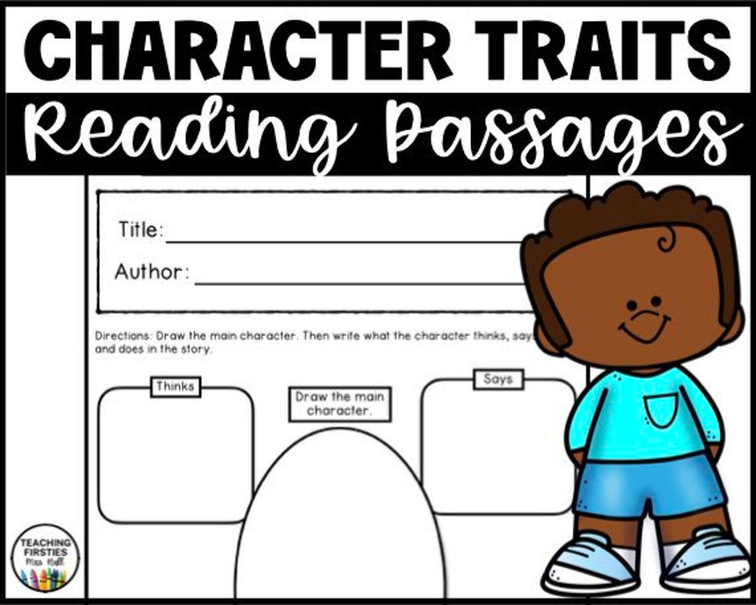 Character Traits Worksheets and Printable Activities for Reading ...