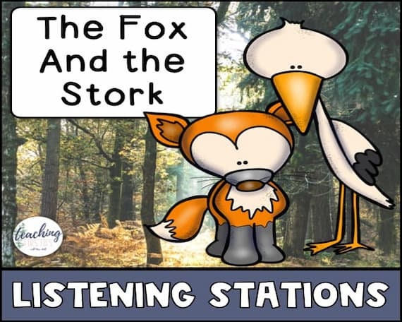 The Fox and the Stork Story for Your Aesop's Fables - Etsy