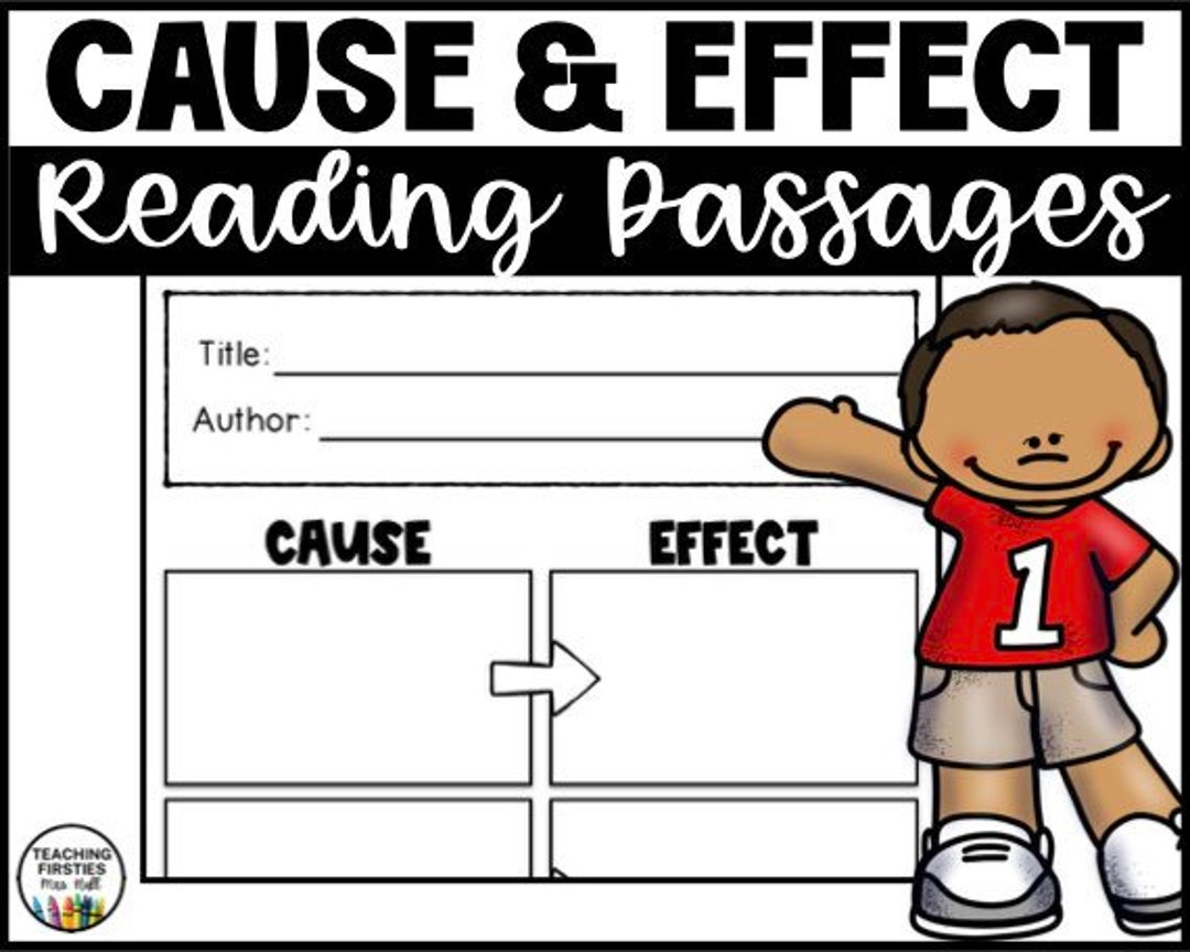 Cause & Effect Reading Passages, Graphic Organizers, Bookmarks, and ...