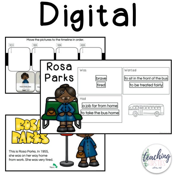 Reading Stations - Rosa Parks Activities - Includes a VIDEO! - Etsy