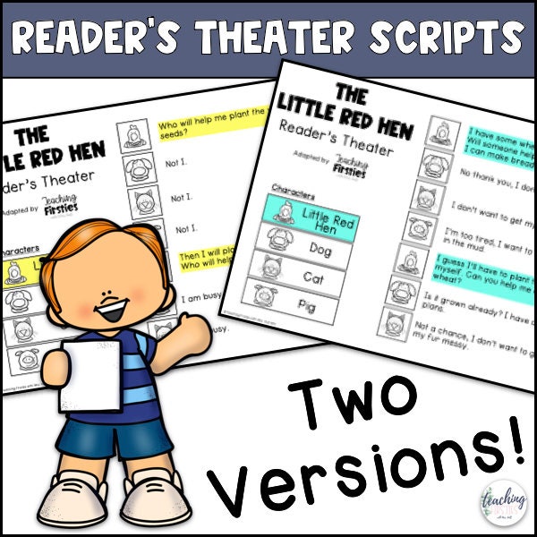 The Little Red Hen Reader’s Theater Scripts - Etsy