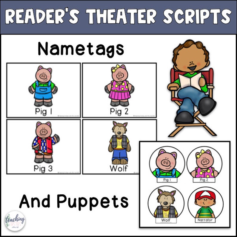 The Three Little Pigs Reader’s Theater Scripts - Etsy