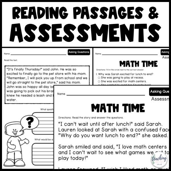 Asking Questions Reading Passages, Graphic Organizers, Bookmarks ...