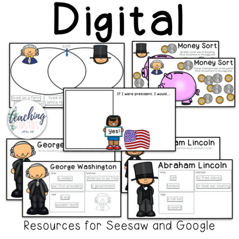 Reading Stations Presidents Day Activities BUNDLE Includes 3 Different ...