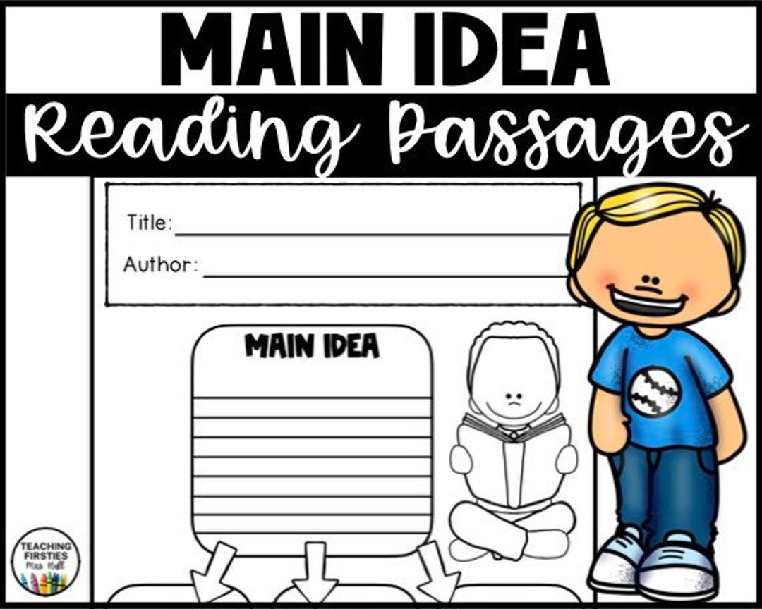 Main Idea Reading Passages, Graphic Organizers, Bookmarks ...
