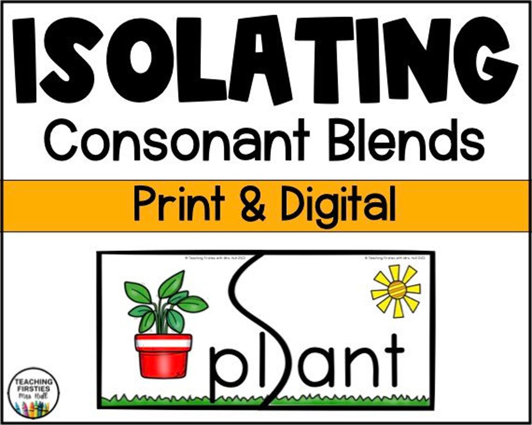 Phoneme Isolation Activities for Initial Consonant Blends - Etsy