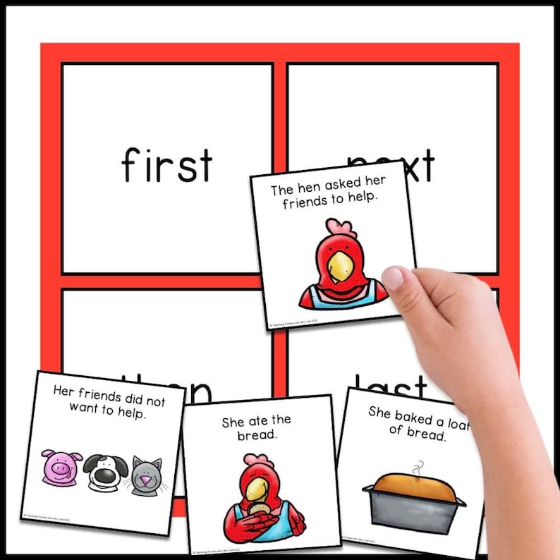 The Little Red Hen Story Reading Activities - Etsy