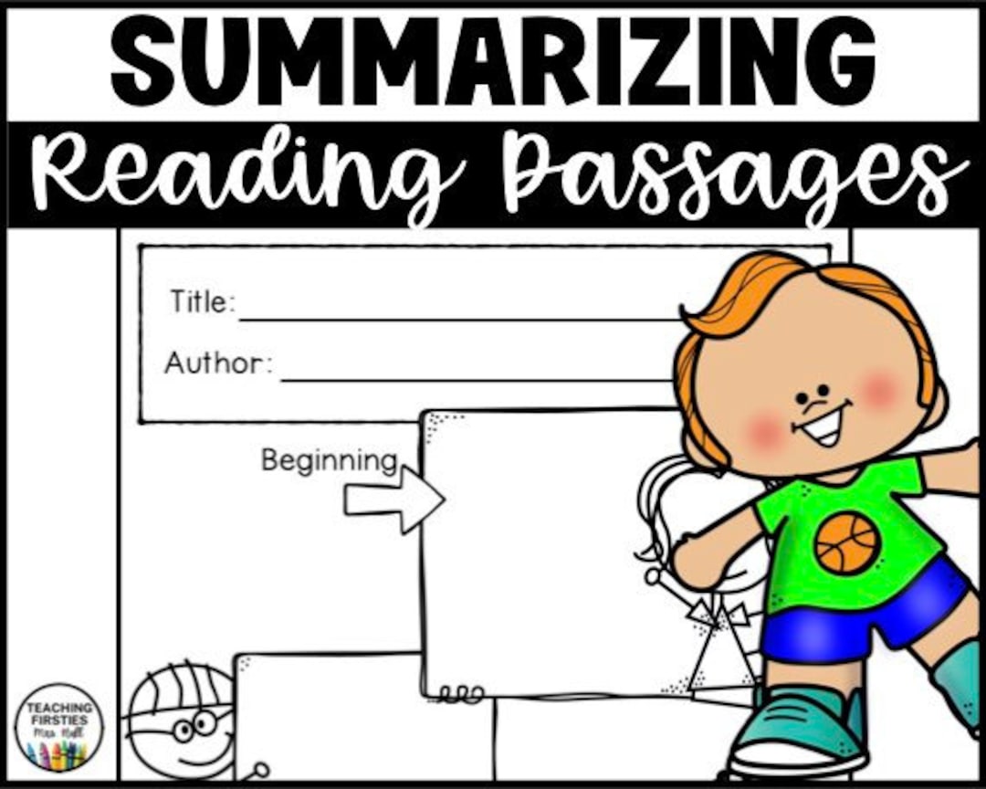 Summarizing Worksheets for Reading Comprehension Practice - Etsy