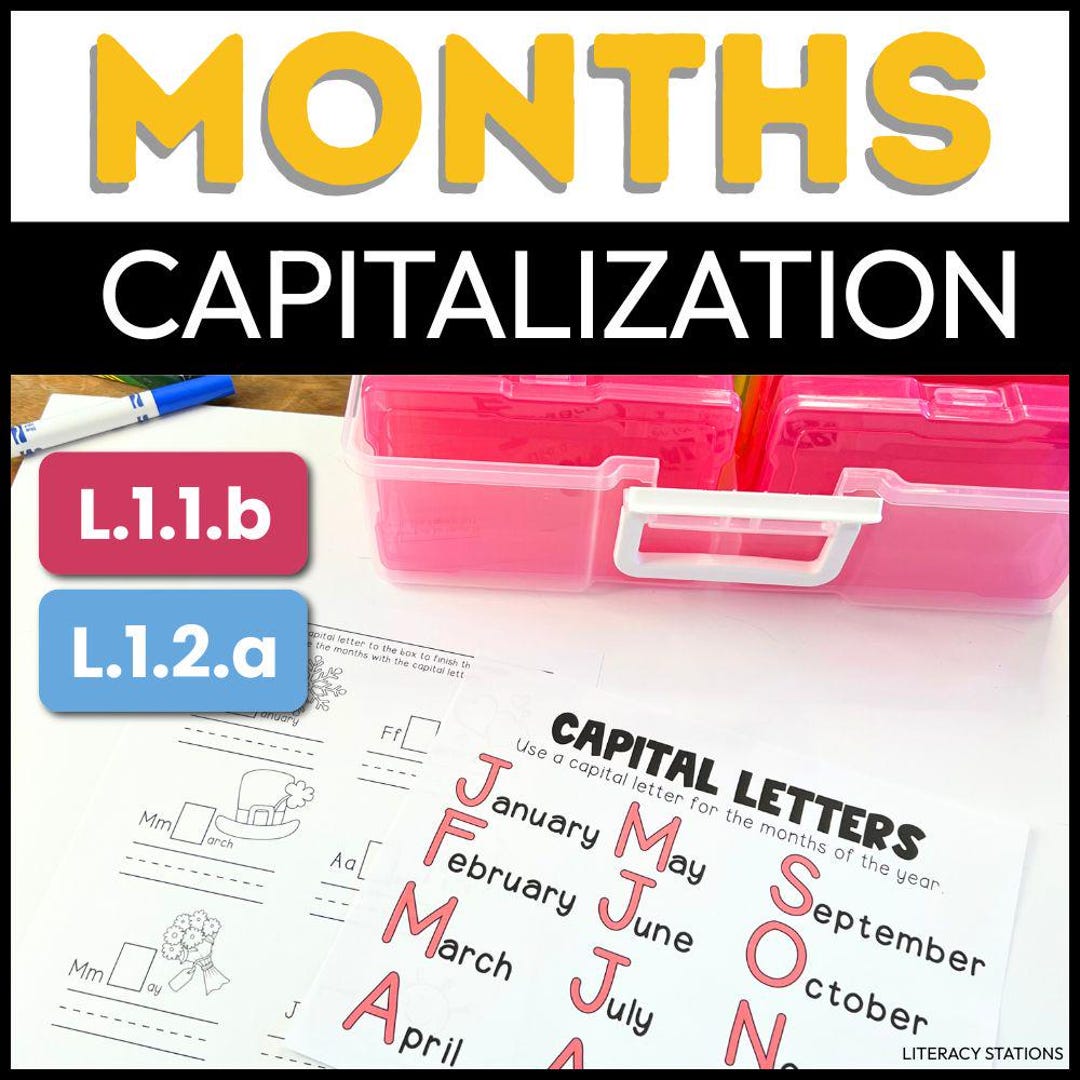Capitalization of the Months of the Year - Proper Noun Activities for ...