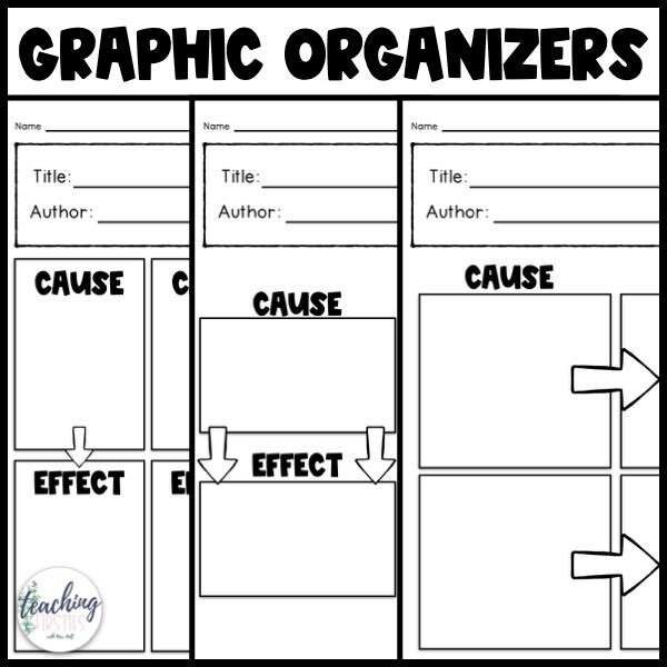 Cause & Effect Reading Passages, Graphic Organizers, Bookmarks, and ...