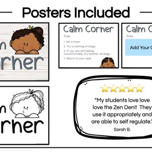 Editable Calm Corner Expectation Posters for Your Zen Den or Calming ...