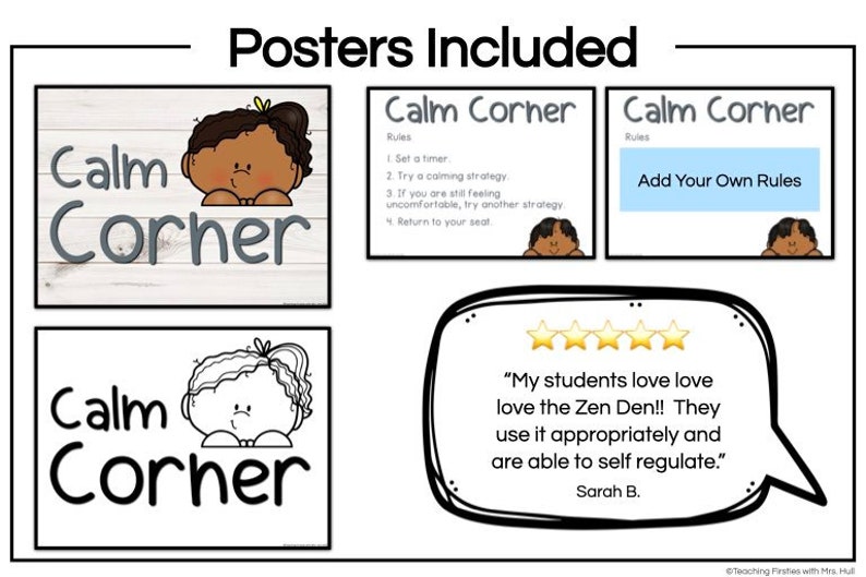 Editable Calm Corner Expectation Posters for Your Zen Den or Calming ...