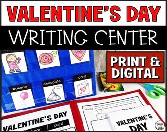 Valentines Day Writing Activities - Writing Center With Visual Word ...